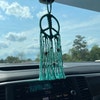 Macrame Peace Sign Car Mirror Charm Hippie Car Decor Boho - Etsy