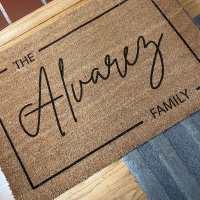 Welcome Doormat Personalized Door Mat Outdoor Personalized Rug Outdoor ...