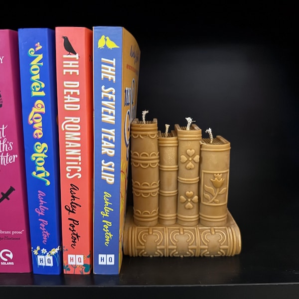 Sculptural Book Shaped Candle | Soy Wax Literary Decor, Book Lover Gift ...