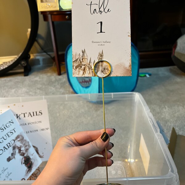 Gold Metal Table Number Stand//beautiful Botanics//wedding Reception ...