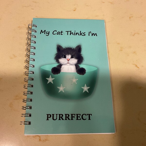 Password Book With A Cute Kitten Printed on the Front Cover, 4 X 6 Inch ...