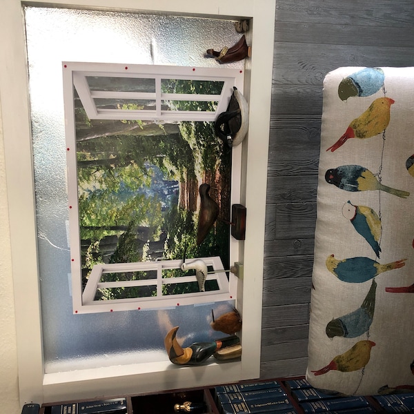 Forest Wall Decal, Walkway Forest 3d Window Wall Decal, Forest Trees ...