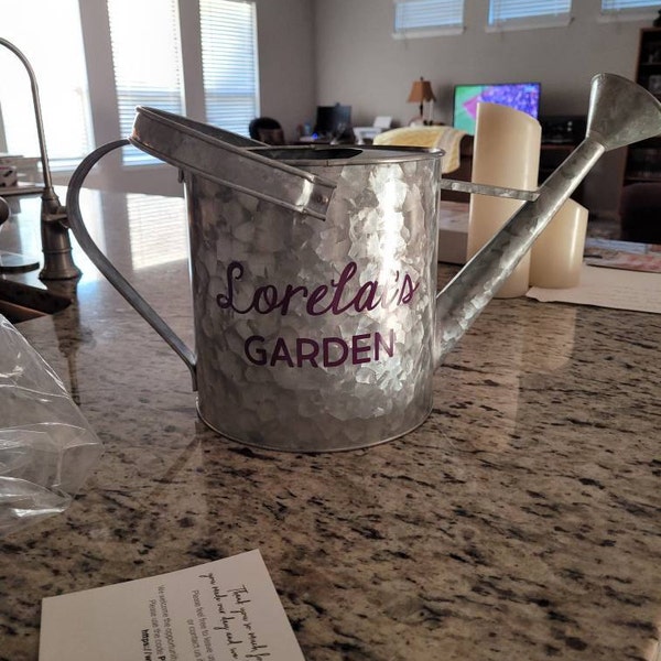Galvanized Garden Personalized Watering Can, Gifts for Her, Garden ...