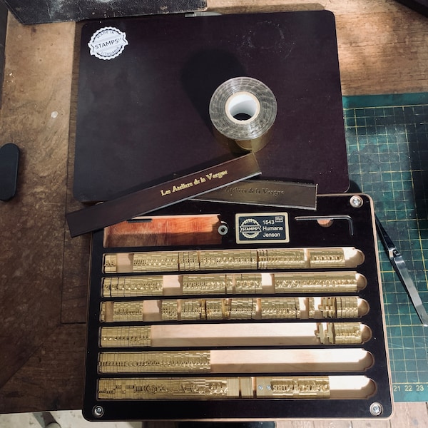 Custom Alphabet Leather Brass Stamp Type Set 263pcs. Your Font and Size ...