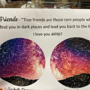 Best Friend Sky Art, Personalized Best Friend Gift, Long Distance ...
