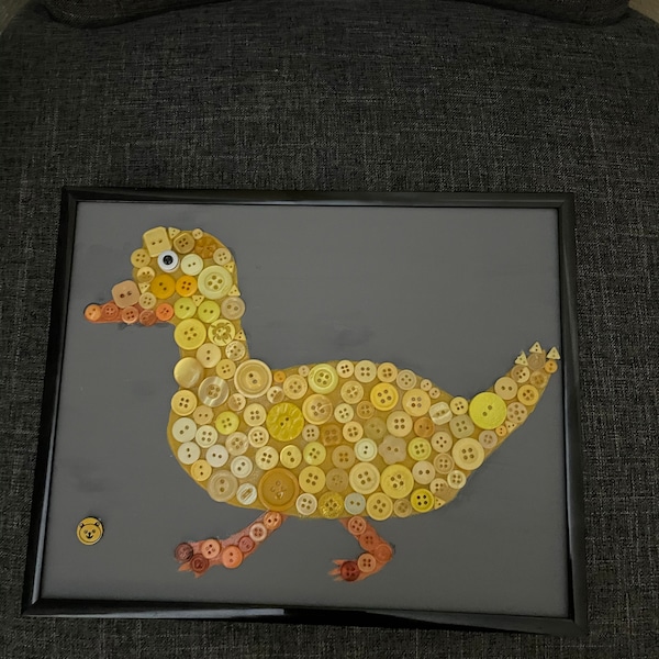 Button Mosaic Craft Kit for Kids - Etsy