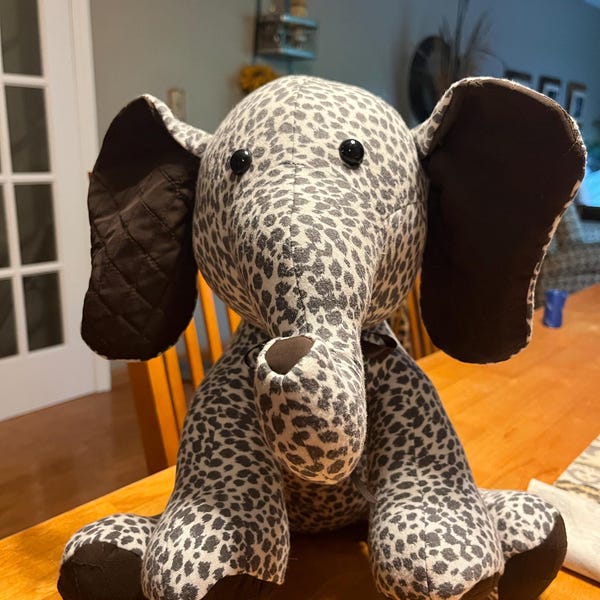 Memory Elephant // Keepsake Elephant // Custom Order Stuffed Elephant ...
