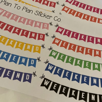 1176weekend Banner Planner Stickers. - Etsy