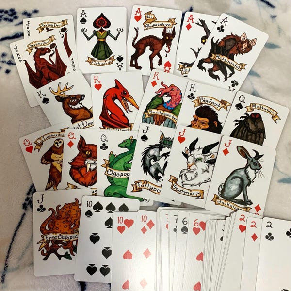 Hidden Creatures: American Monsters Playing Cards - Etsy