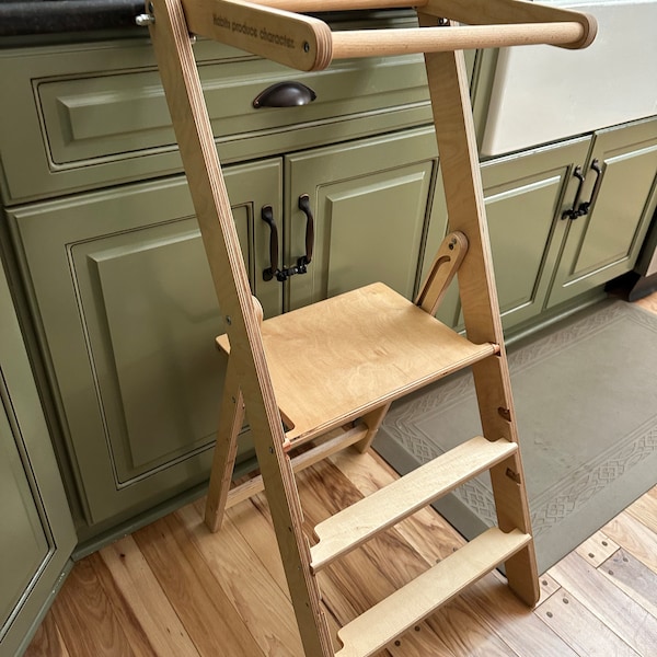 Toddler Kitchen Step Stool, Foldable Kitchen Tower, Toddler Chair, Kids ...