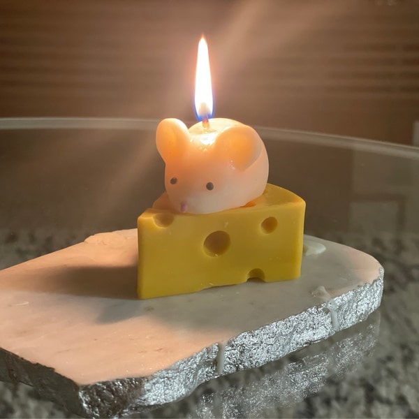 Cheese Candle / Mouse Candle / Food Candle / Gifts / Home Decor / Soy ...