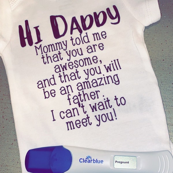 Hi Daddy Baby Announcement Husband Pregnancy Announcement for Husband ...