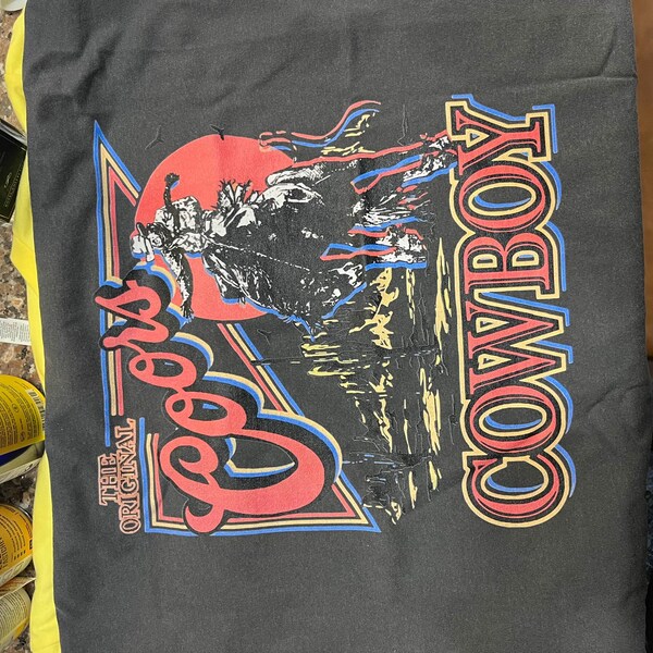 Coors Rodeo Cowboy T-shirt, Retro Coors Tee, Western Shirt, Rodeo Adult ...