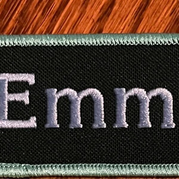 Embroidered Custom Iron-on Rectangle Name Patch - Etsy