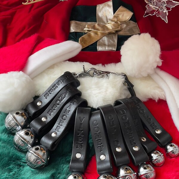 Santa Reindeer Calling Bells (havana Brown W/brass Bells) Jingle ...