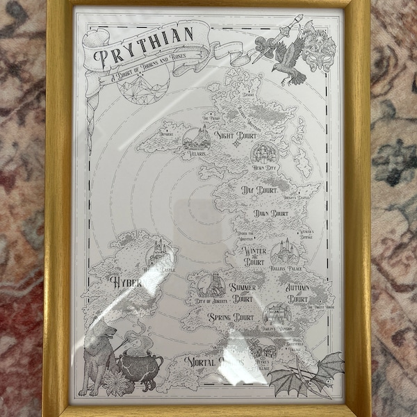 The Map of Prythian. ACOTAR Fanart Illustration Made by Andrés Aguirre ...