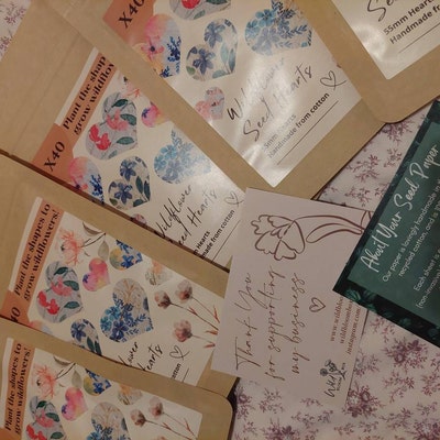 Plantable Eco Wedding Favours Seed Heart Favours Wildflower - Etsy