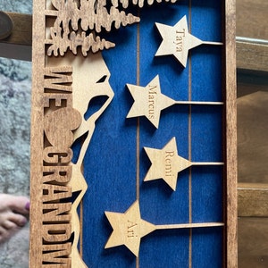 Personalized Mountain Star Name Frame Sign Father's Day - Etsy