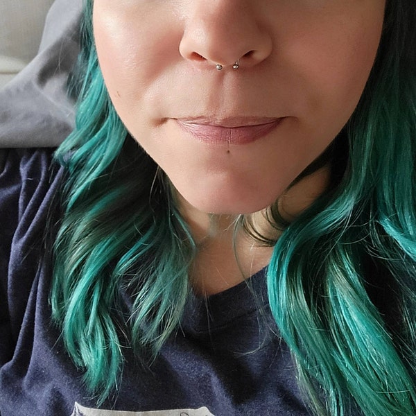 16g, Very Tiny Balls, Septum, Tragus, 16g 6mm Circular Barbells 2mm ...