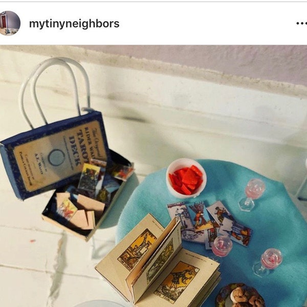 1:12 TAROT CARD Dollhouse Miniature Game #10 – 78 Diy Tarot Card Deck ...