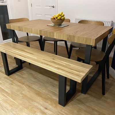 Wooden Oak Bench Kitchen Dining Room Hallway Seat Solid 100% - Etsy