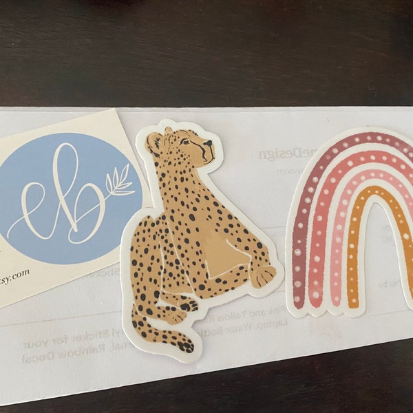Laying Cheetah Sticker, 3.25x2.25in. - Etsy