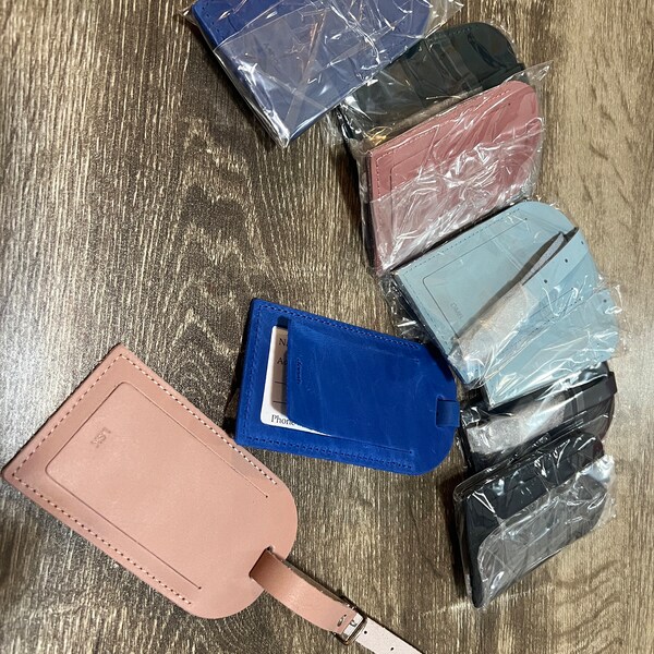 Leather Luggage Tags, Leather Engraved Luggage Tag, Luggage Tag Personalized Leather - Etsy