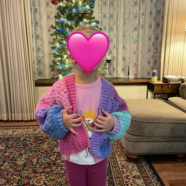 Crochet Cardigan Pattern With Video Tutorial | Riverbed Cardi Junior ...
