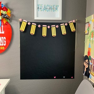 First Day of School Pencil Banner Cardstock Pencil Garland Back to ...