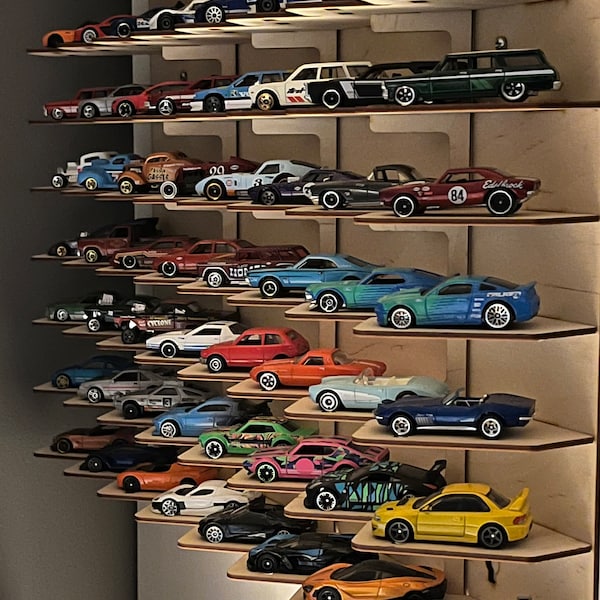 Closed 45 Degree Angles Display Cabinet, Diecast Toy Car Displays for 1 ...