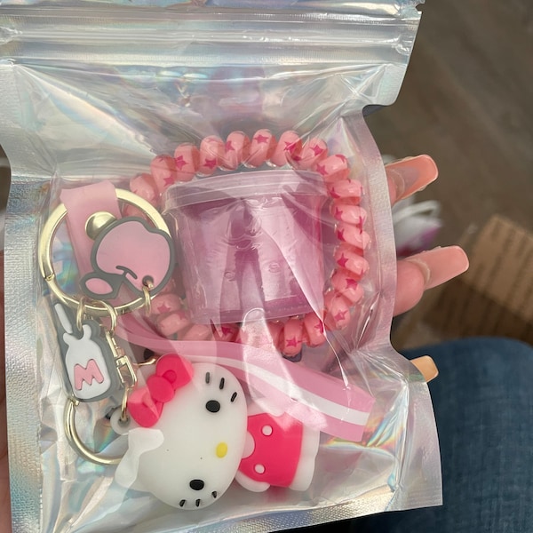 Cute Kitty Birthday Party Favor Pack, Keychain, Glitter Putty, Sticker ...