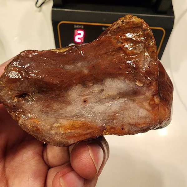 Rough Carnelian Agate, Oregon River Agate, Banded Agate, 13 Oz, Druzy Crystals, Rough Agate ...