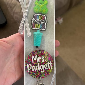 Personalized Teacher Lanyard, 3 Focal Acrylic Lanyard, Engraved Teacher ...