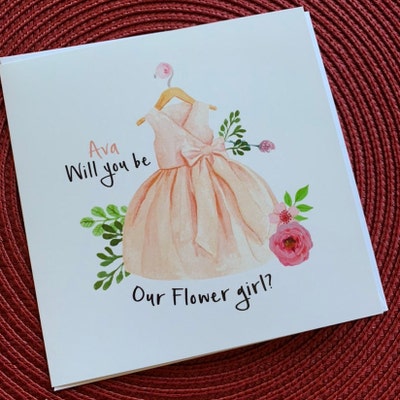 Personalised Flower Girl Card Flower Girl Proposal Will - Etsy