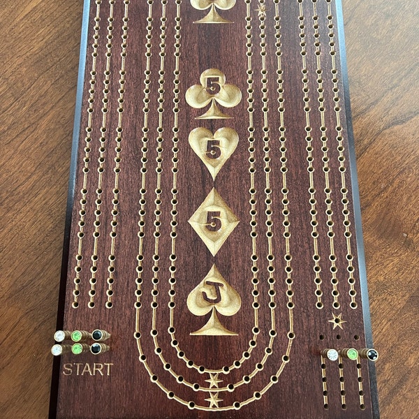 Standard Size Perfect Hand Cribbage Board - Etsy