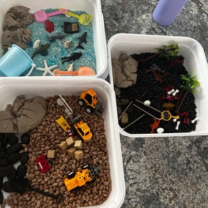 Construction Sensory Bin Play Kit Montessori Play Kit Sensory Kit ...