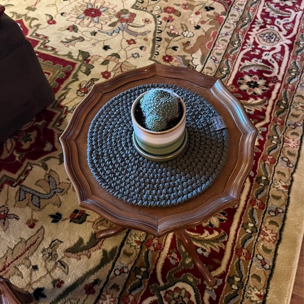 Rustic Round Trivet Crochet Pattern, Farmhouse Hot Pad Crochet Pattern ...