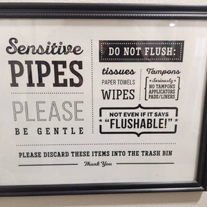 No Poo in This Toilet Printable Bathroom Sign Instantly Download Very ...