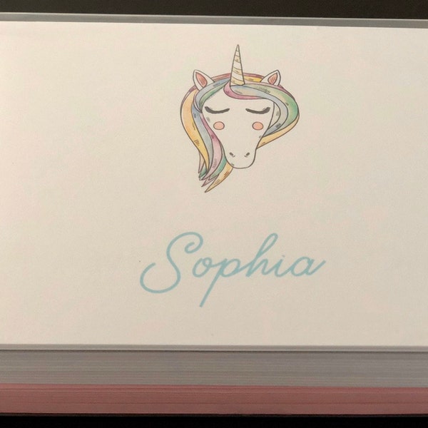 Personalized Unicorn Stationary Set - Girl's Magical Stationery Set ...