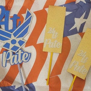 Colonel Emblem and Text Cupcake Toppers | Etsy