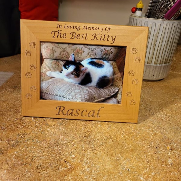 5x7 DIY Cat Loss Frame, Custom Create Your Own Sentiment Cat Memory ...