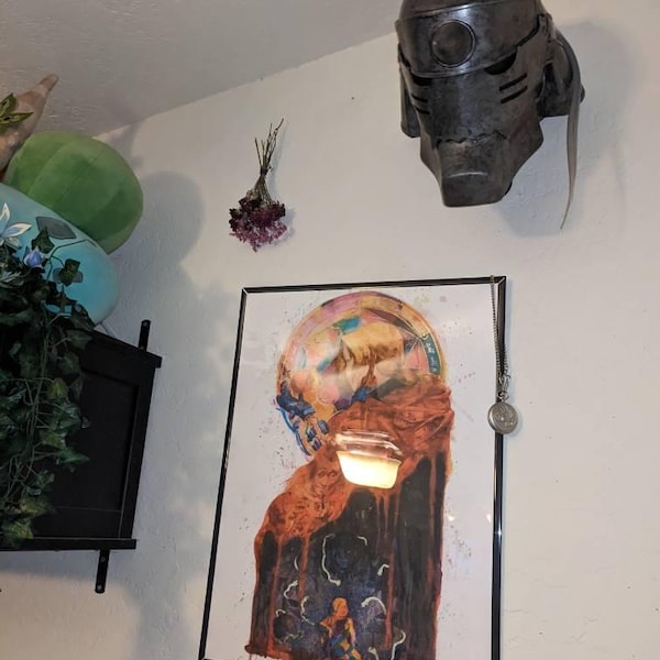 Hand-painted 3D Printed Japanese Demon Oni Mask - Wearable and Display ...