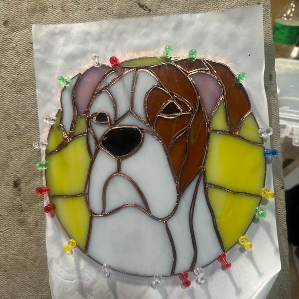 Golden Retriever Stained Glass Pattern Design Digital Download PNG PDF ...