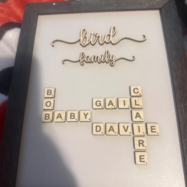 Personalized Love Frame, Scrabble Name Gifts, Anniversary Gifts ...
