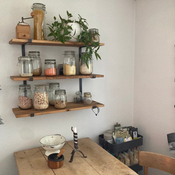 Triple Shelf Bracket - Heavy Duty Metal Shelf Bracket, Multi Level ...