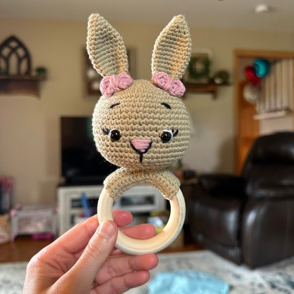 PATTERN ONLY: Bunny Rattle | Rabbit Rattle | Bunny Amigurumi Toy ...