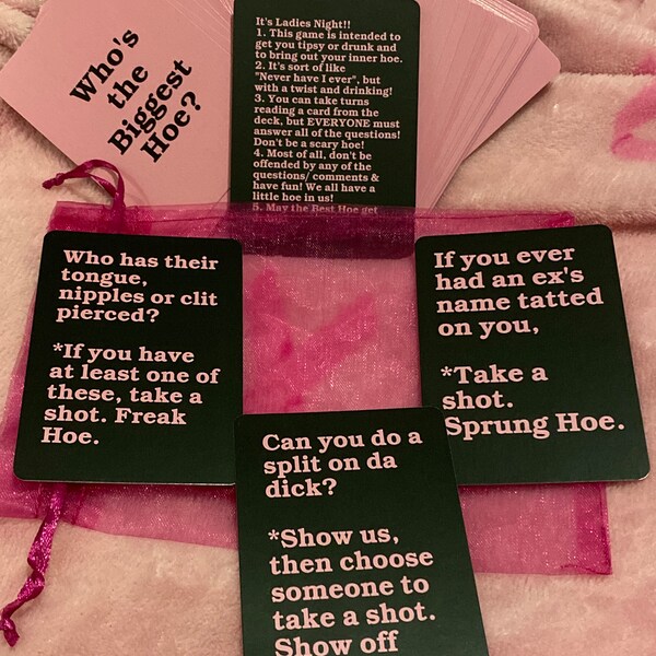 Who's the Biggest Hoe?-adult Card Game,drinking Game,card Game,ladies ...