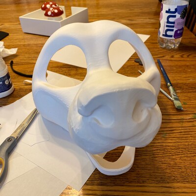 Fursuit Head Base 3D Printed Fursuit Mask, Furry Animal Toony Canine ...
