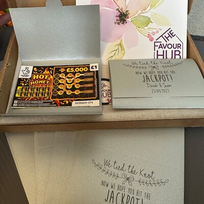 Scratch Card Holder. Wedding Favour Idea. Lottery Ticket - Etsy UK