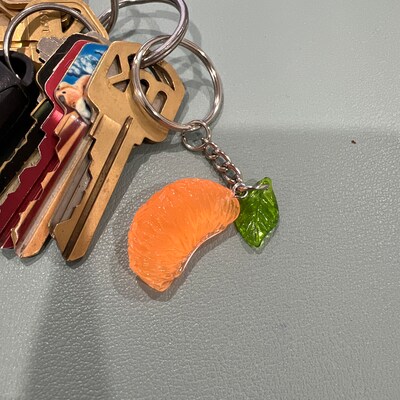 Fruit Keychain Dragon Fruit / Strawberry / Golden Pear / - Etsy